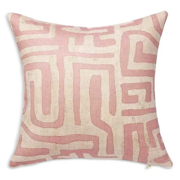 ST. FRANK Classic Kuba Cloth Decorative Pillow, 18 X 18