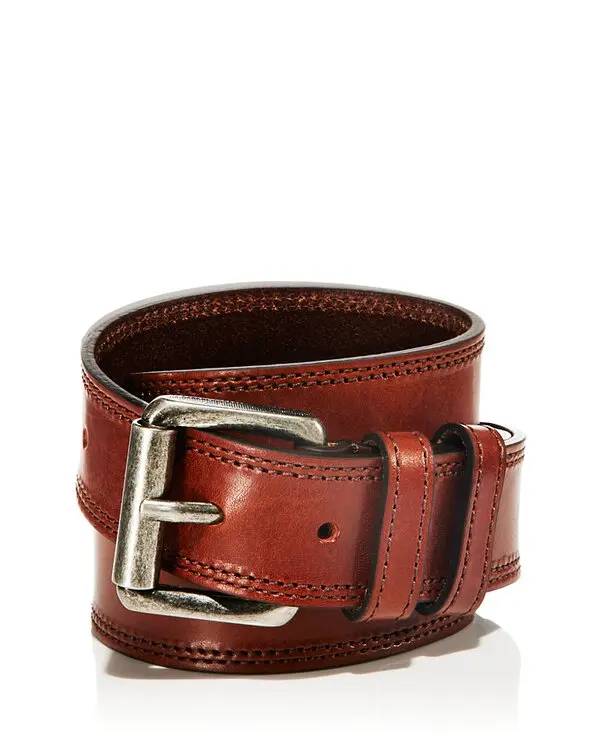 Bloomingdale'S Roller Buckle Italian Leather Belt - Cognac