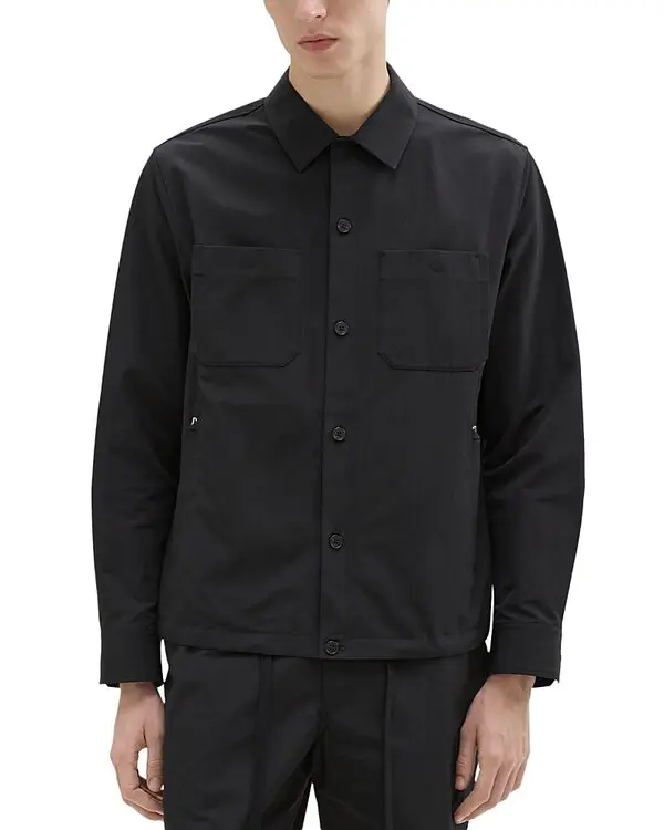 Theory Drawstring Hem Shirt Jacket - Black