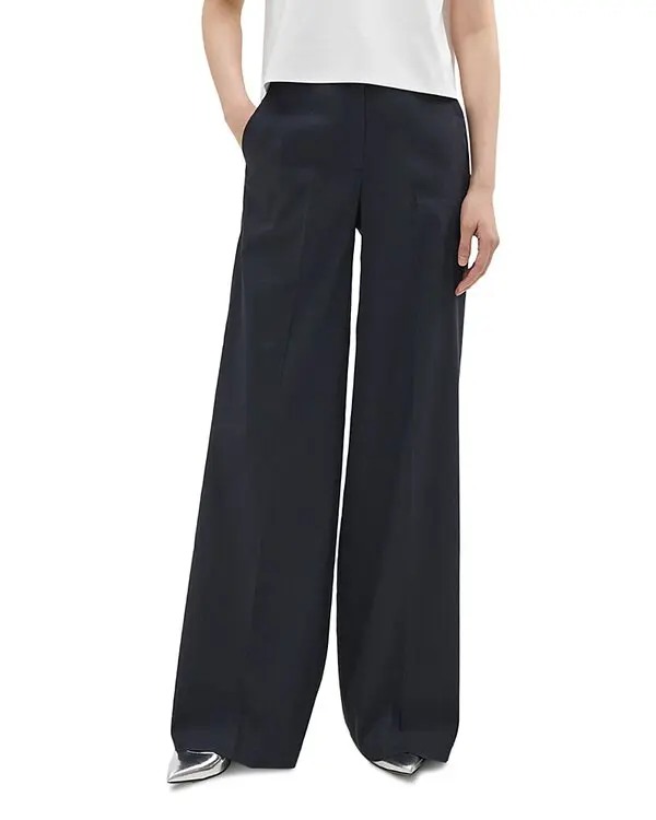 Theory High-waisted Wide-leg Trousers - Black