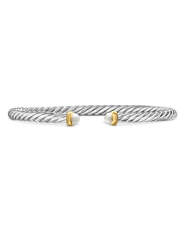 David Yurman Cable Flex Pearl Bracelet - Cultured Freshwater Pearl/silver