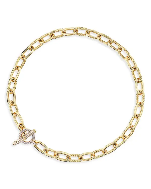 David Yurman Dy Madison Chain Link Necklace - Gold