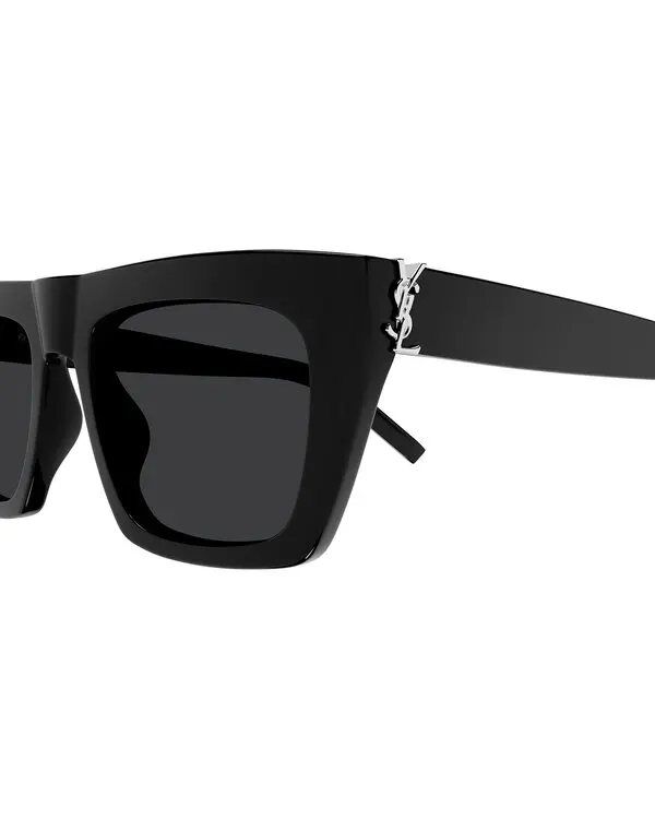 Saint Laurent Monogram Hinge Rectangular Sunglasses, 52mm