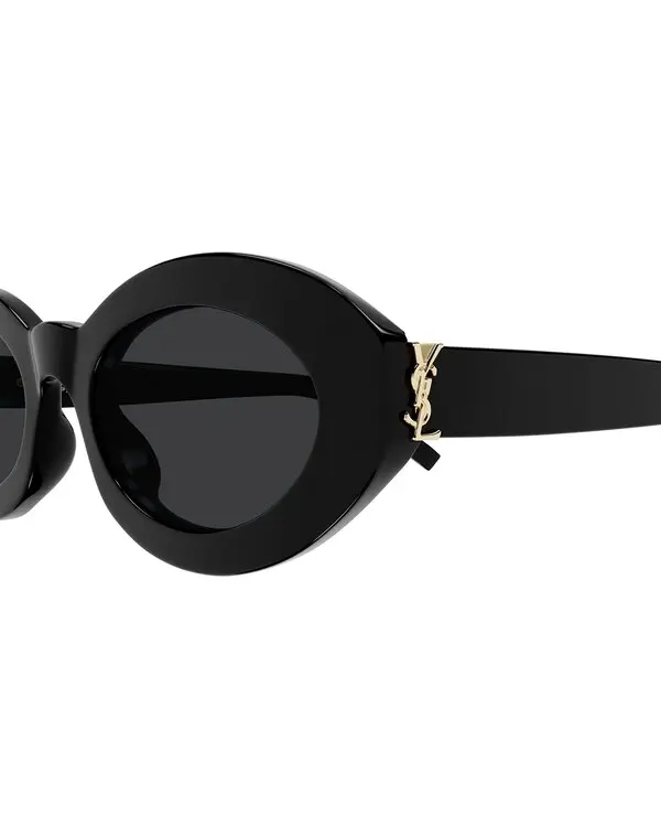 Saint Laurent Monogram Hinge Oval Sunglasses, 52mm