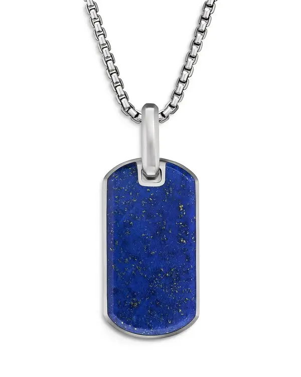 David Yurman Chevron Tag Pendant - Lapis Lazuli