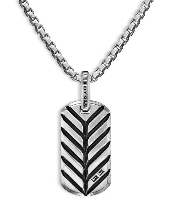 David Yurman Chevron Tag Pendant - Lapis Lazuli