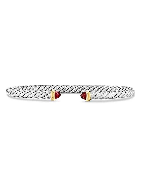 David Yurman Cable Flex Rhodolite Garnet Bracelet - Rhodolite Garnet/silver