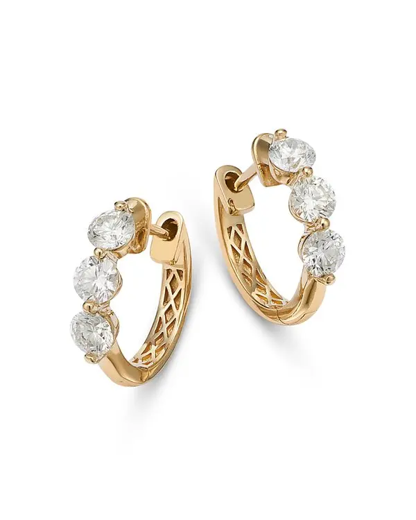 Bloomingdale'S Diamond Hoop Earrings 1.0 Tcw In 14k Yellow - Gold