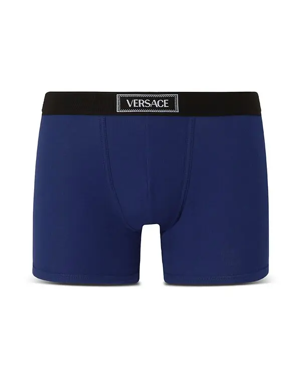 Versace Ribbed Boxer Briefs - Ink Blue