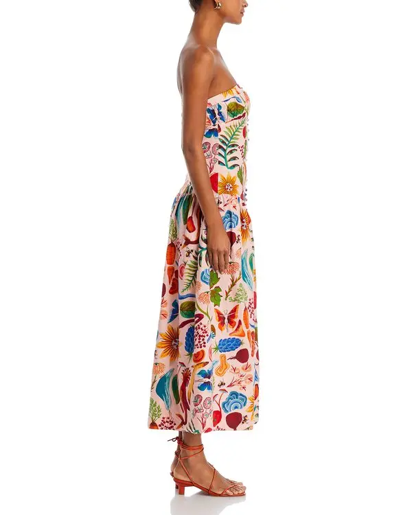 farm rio bright farm beige strapless dress Terani Couture 242M3390 - Long A-Line Dress main image 1