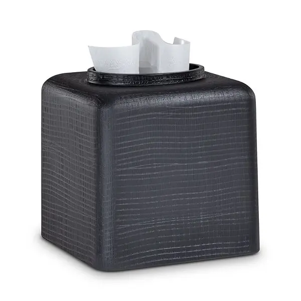 LABRAZEL Cambric Glass Tissue Box Cover - Black