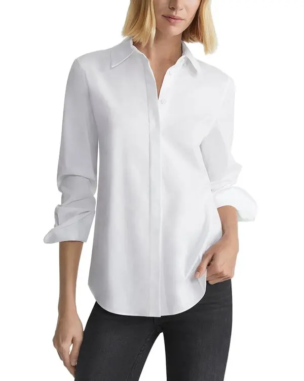 Lafayette 148 New York Wright Novelty Cuff Shirt