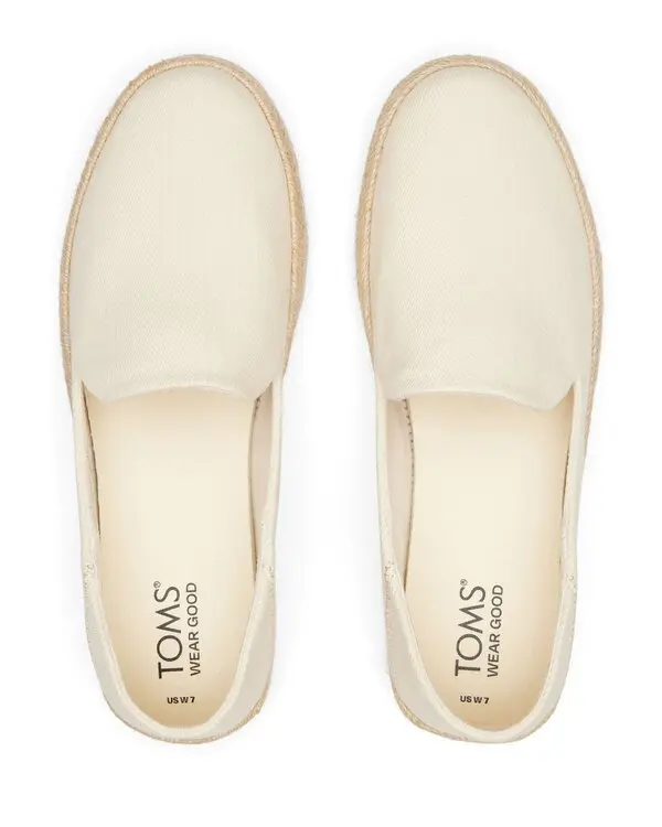 Toms Carolina Espadrille Platform Flats - Natural