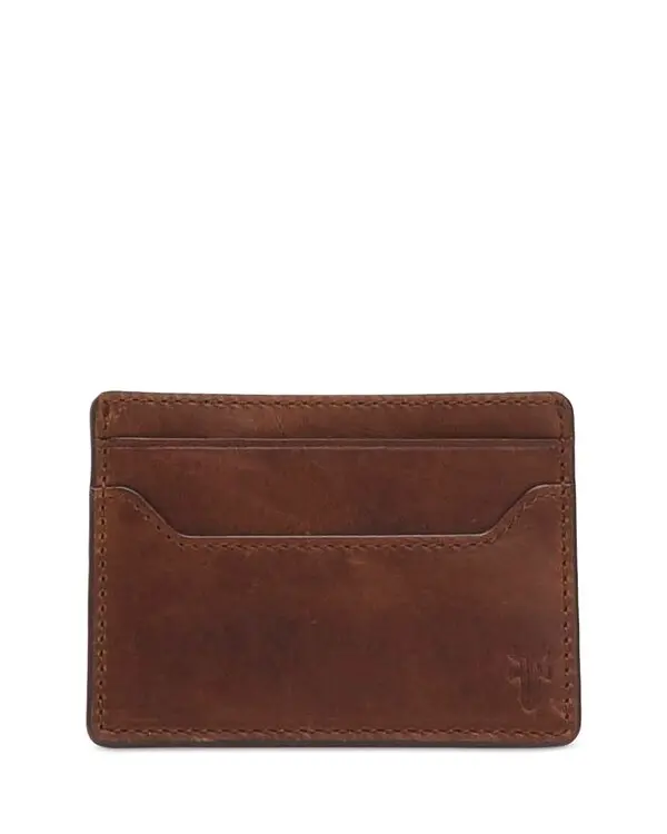 THE FRYE COMPANY Logan Money Clip Card Case - Cognac