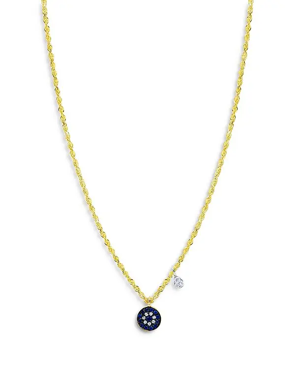 Meira T 14k Gold Diamond And Sapphire Pendant Necklace - Blue/gold