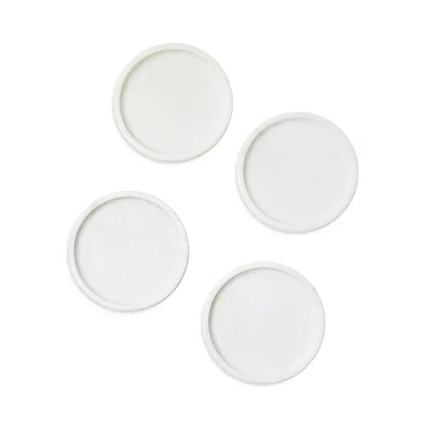 SFERRA Calanna Marbled Coasters, Set Of 4 - White