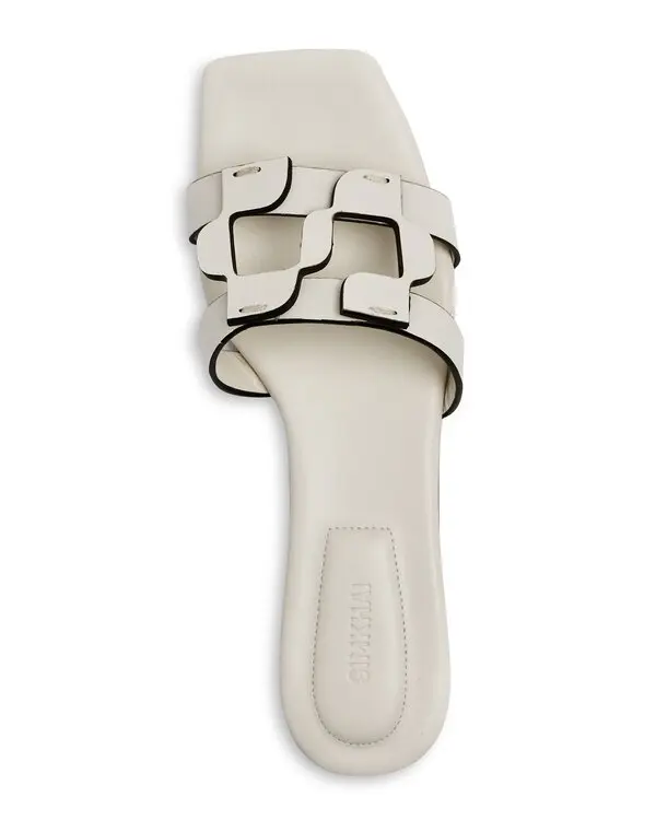 Simkhai Monogram Slide Sandals - Ivory