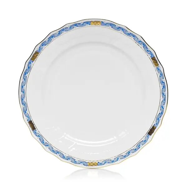 HEREND Chinese Bouquet Dinner Plate, Garland - Blue