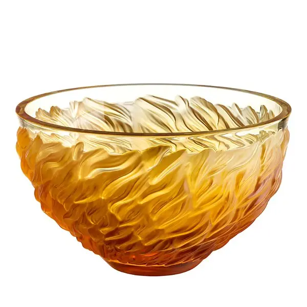Lalique Fourrure Bowl - Amber