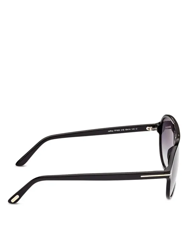 TOM FORD 59mm Pilot Sunglasses - Black/gray Gradient
