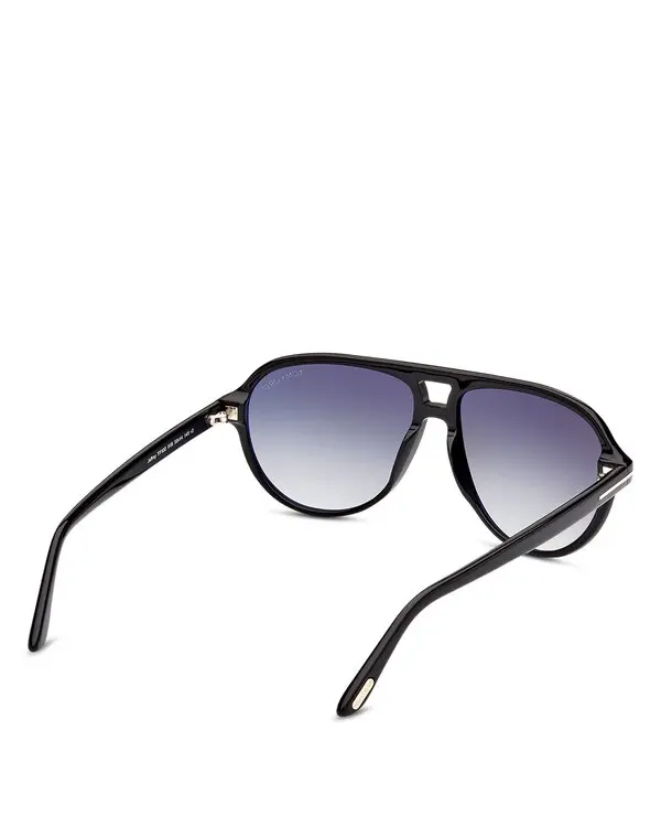 TOM FORD 59mm Pilot Sunglasses - Black/gray Gradient