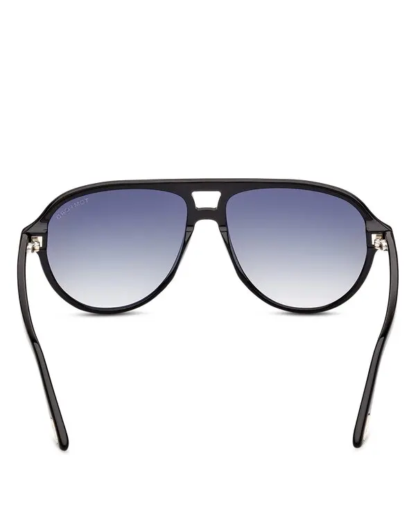 TOM FORD 59mm Pilot Sunglasses - Black/gray Gradient