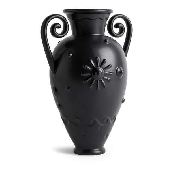 L'Objet Pantheon 11.5 Vase - Black