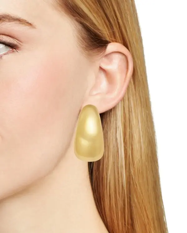 KENNETH JAY LANE Long Tapered Hoop Earrings