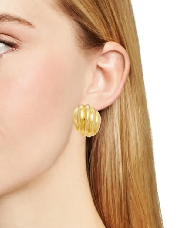 KENNETH JAY LANE Domed Clip On Earrings