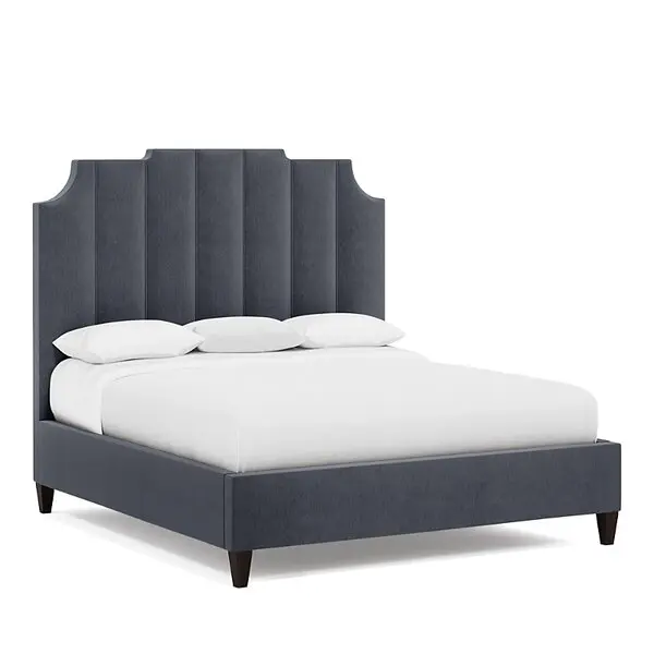 BERNHARDT Bayonne Queen Bed With 68 Headboard - Charcoal Gray/b-