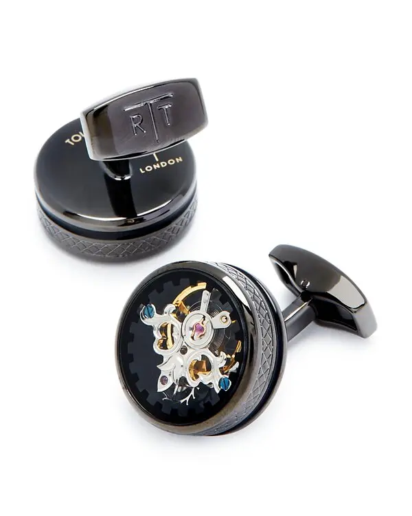 Tateossian Tourbillon Gear Cufflinks - Gunmetal