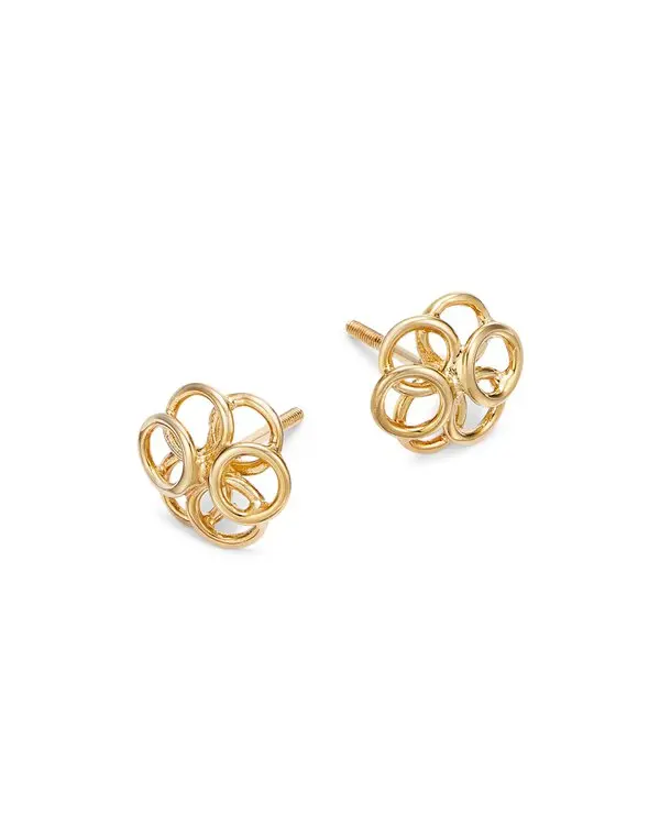 Bloomingdale'S 14k Yellow Ring Cluster Stud Earrings