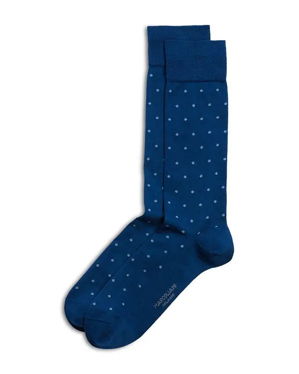 Marcoliani Polka-dot Crew Socks - Ocean