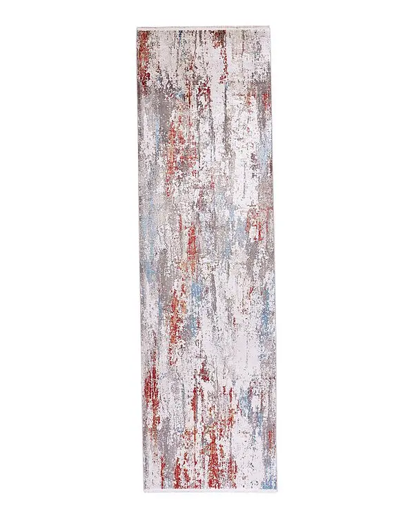 FEIZY Cadiz 8663903f Runner Area Rug, 3'1 X 10 - Gray/red