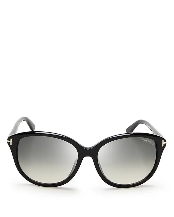 TOM FORD Karmen Cat Eye Sunglasses - Black/gray Gradient