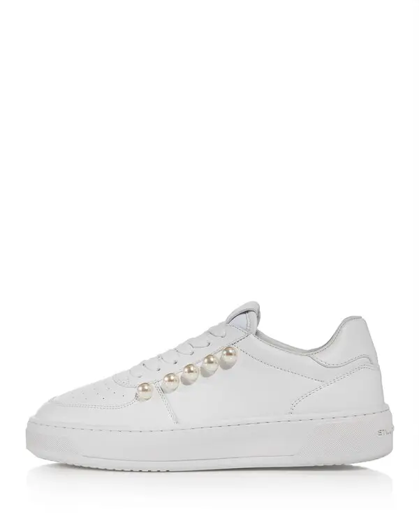 STUART WEITZMAN Courtside Pearl Sneakers - White