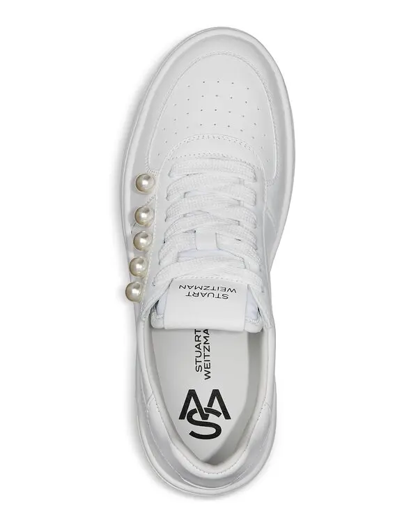 STUART WEITZMAN Courtside Pearl Sneakers - White