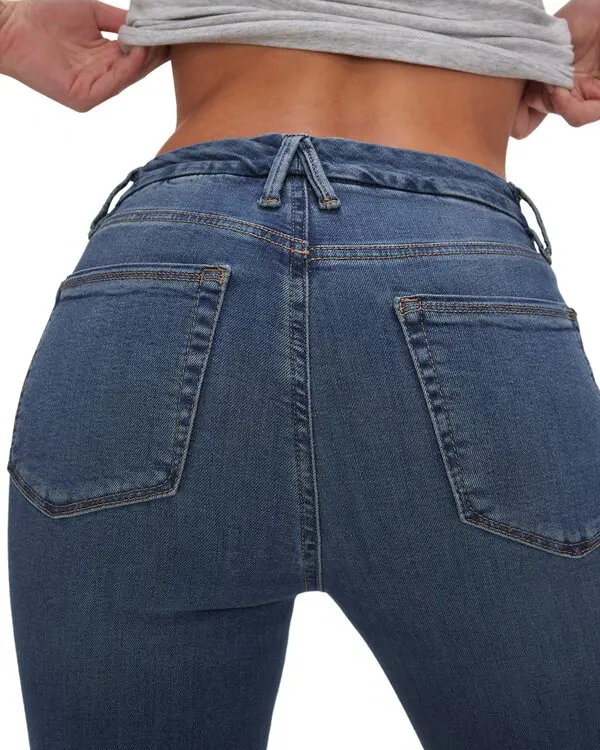 Good American Good Legs High Rise Flare Jeans - Blue