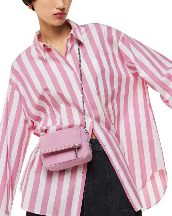 Whistles Cotton Striped Oversized Shirt - Pink/multi