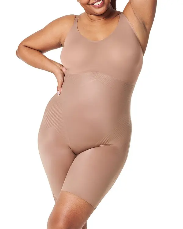 Spanx Thinstincts 2.0 Tank Mid-thigh Bodysuit - Cafe Au Lait