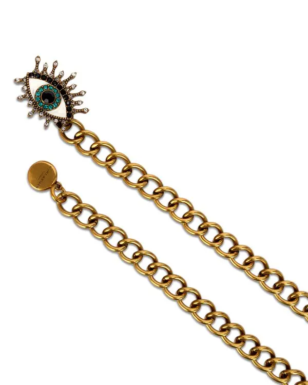 Kurt Geiger Evil Eye Chain Belt - Gold | Editorialist display picture 2