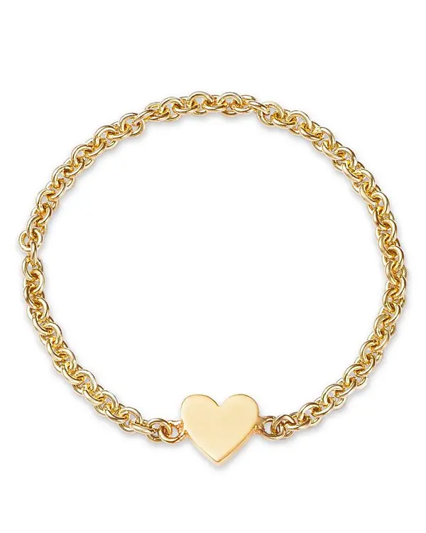 Zoe Chicco 14k Yellow Heart Chain Ring - Gold