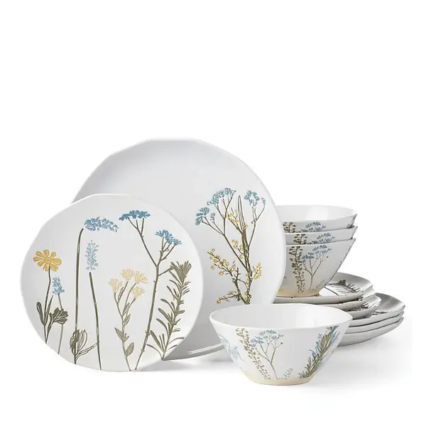 LENOX Wildflowers 12-piece Dinnerware Set, Service For 4 - White