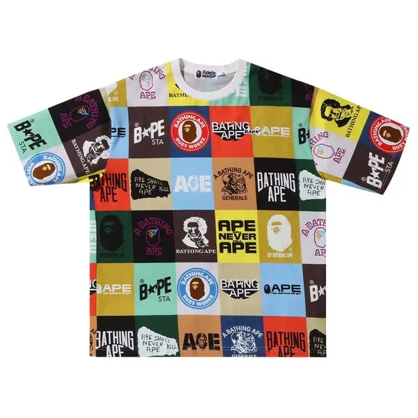 A BATHING APE Classic Logo Relaxed Fit Tee - Multicolor