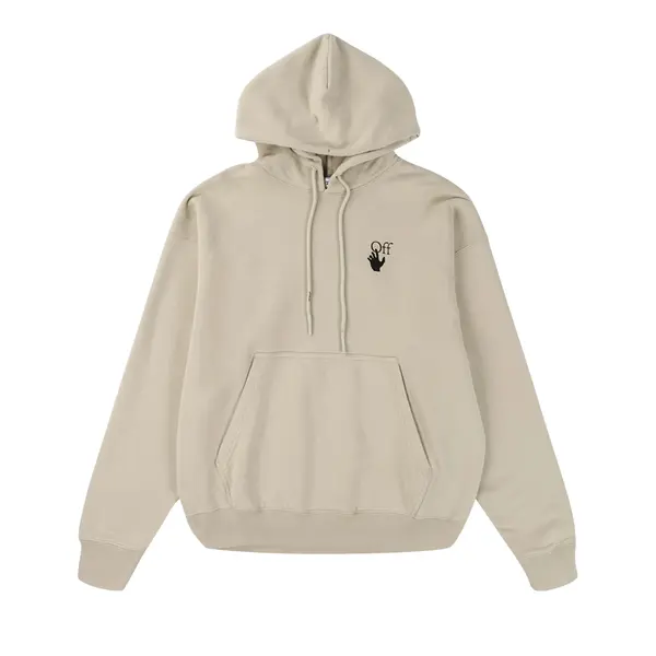 Off-White Bubble Arrow Skate Hoodie - Cream