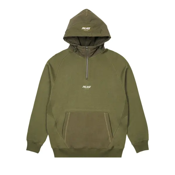PALACE Cotton Panel 1/4 Zip - Green