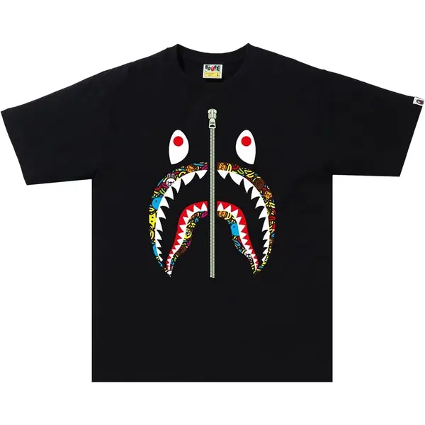 A BATHING APE Milo Banana Pool Shark Tee - Black
