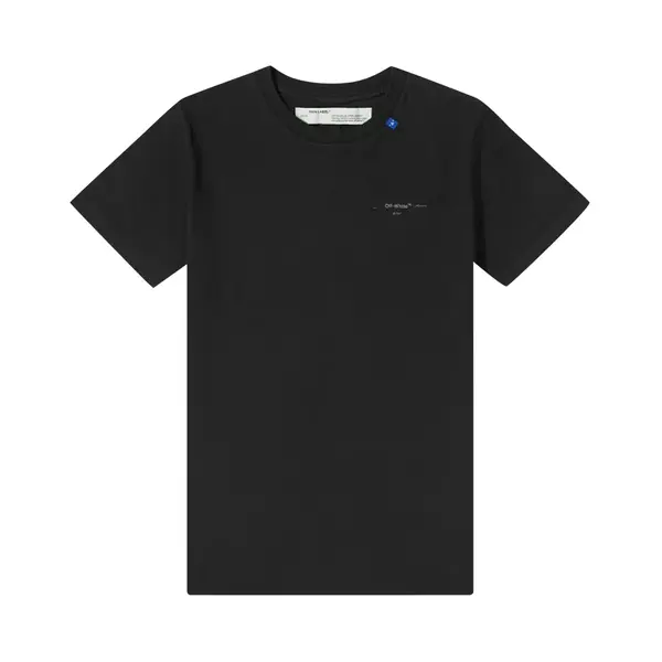 Off-White Unfinished Short Sleeve Over Tee / Silver - Black