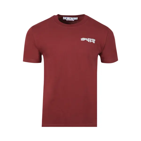 Off-White Carlos Arrow Slim Short-sleeve Tee 'burgundy - Red