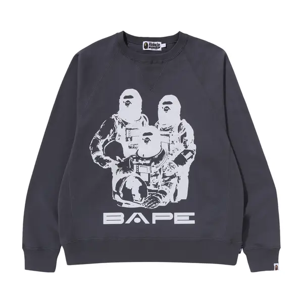 A BATHING APE Relaxed Fit Crewneck - Black